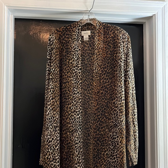Neiman Marcus | Sweaters | Neiman Marcus Long Leopard Cashmere Cardigan ...